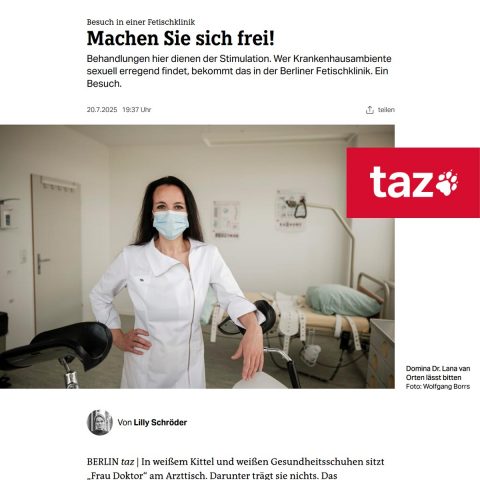 Dr. Lana in der taz | Fetisch-Klinik-Dresden